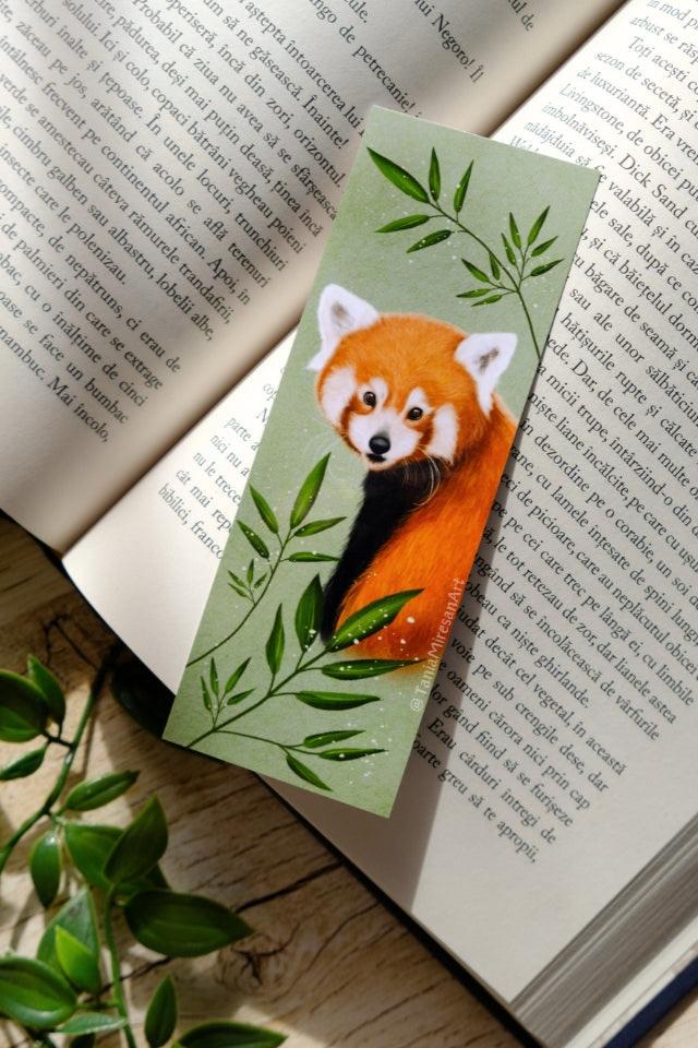 Red Panda Bookmark - TaniaMiresanArt